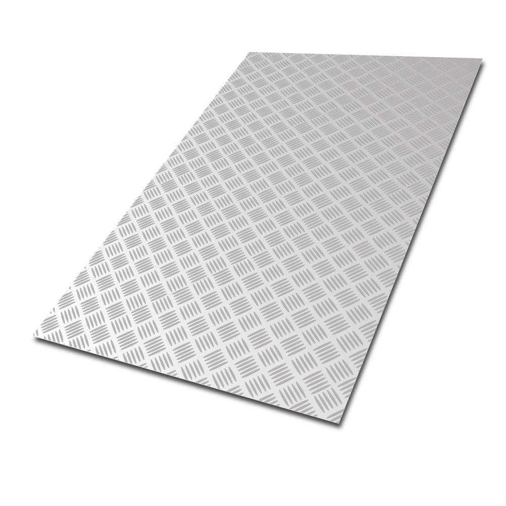 2500mm x 1250mm x 2mm Aluminium Chequer Plate / Five Bar Tread Plate